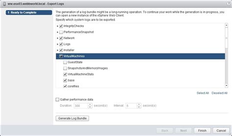 Vsphere Web Client Export System Logs Adventures In Vmware