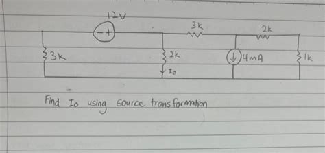 Solved Find Io Using Source Transformation Find Io Using