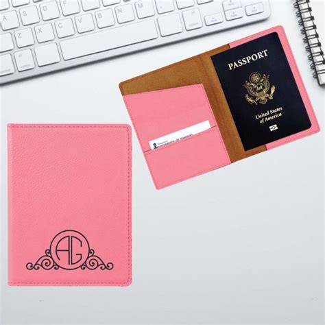 Custom Pink Passport Case Personalized Passport Wallet