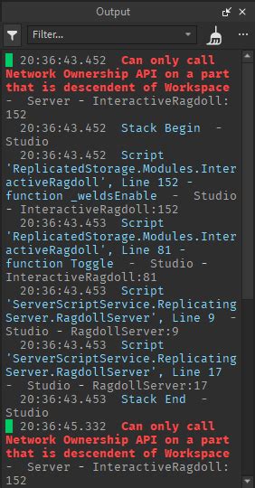 Interactiveragdoll Smooth Ragdoll On All Clients R6 Only