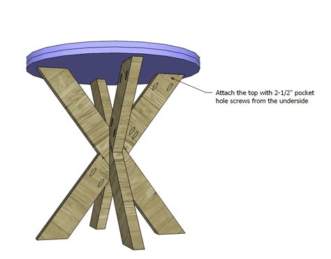 Build A Round X Base End Table