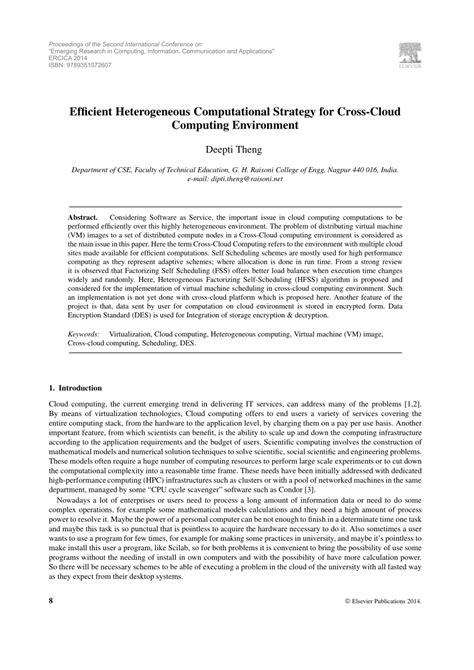 Pdf Efficient Heterogeneous Computational Strategy For Cross Cloud
