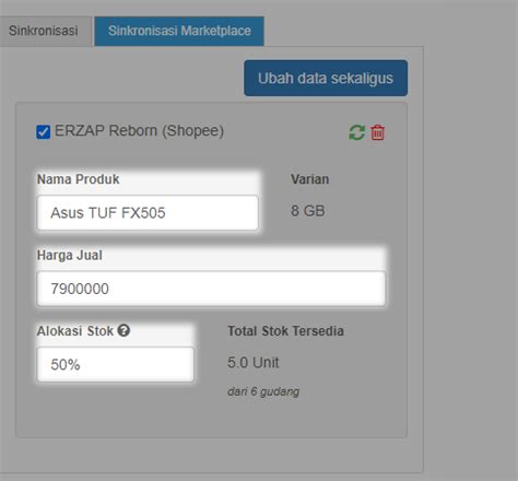 Sinkronisasi Shopee ERZAP SISTEM ERP TERINTEGRASI