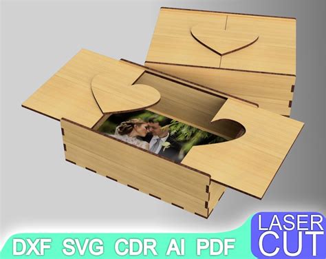 Laser Cut Box Laser Cut Files Svg Dxf Cdr Vector Plans Etsy