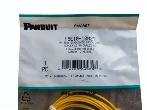 LC Panduit 2m Fiber Patch Cords PVC Yellow At 1100 In Bengaluru ID 2853639991033