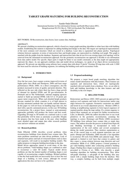 pdf target graph matching for building reconstruction