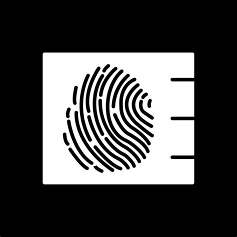 fingerprint glyph inverted icon design 43935829 vector art at vecteezy