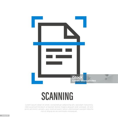 문서 얇은 선 아이콘의 스캔 타이포 그래피 장비 벡터 일러스트입니다 0명에 대한 스톡 벡터 아트 및 기타 이미지 0명 건강관리와 의술 날씬한 Istock