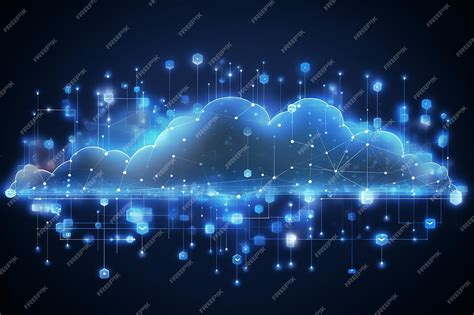 Cloud Data Sharing Background Premium Ai Generated Image