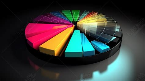 브로셔 및 웹 디자인에 대한 재무 보고서 프레젠테이션을 향상하기 위해 렌더링된 3d 원형 차트 제공 상하 배경 보고자 배경 원형 배경 이미지 Hd 상하 보고자