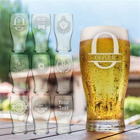 Personalised Engraved Pint Glass Etsy Uk