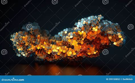 Cloud Shaped Technology Abstraction Connection And Data Storage