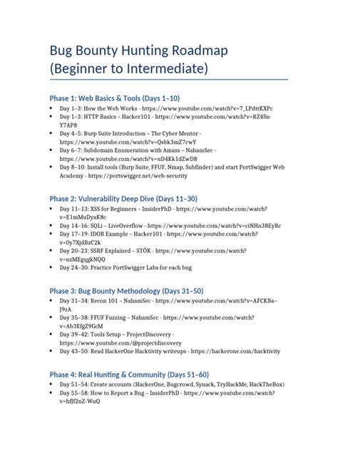 Bug Bounty Hunting Roadmap Guide Pdf