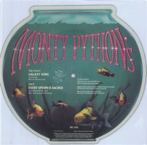 Monty Python Galaxy Song Ex Uk Shaped Picture Disc —