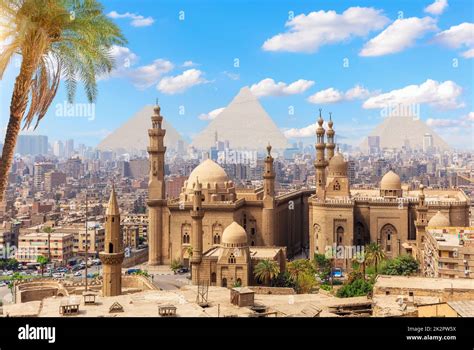 Mosque And Madrasa Of Sultan Hasan View From The Citadel Of Cairo