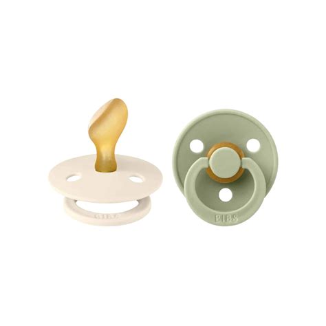 Bibs Pacifier Colour 2 Pack Latex Size 2 Anatomical Ivorysage