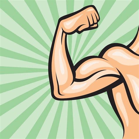 Strong Right Arm Cartoon