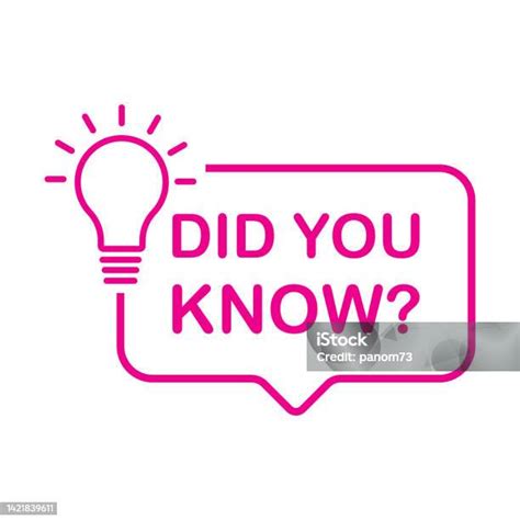 비즈니스 마케팅 전단지 배너 프리젠 테이션 및 포스터를위한 음성 버블 배너 벡터를 알고 계셨습니까 그림 Fyi에 대한 스톡 벡터