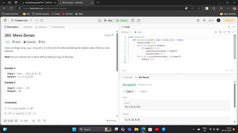 Bharath Kumar Pasupuleti On Linkedin Coding Leetcode Problemsolving