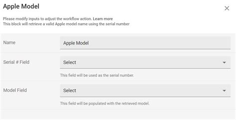 Apple Model Block Oomnitza Documentation