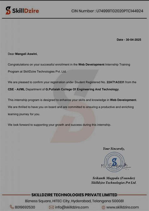 Webdevelopment Internshipjourney Skilldzire Learningbydoing Ashu Papa