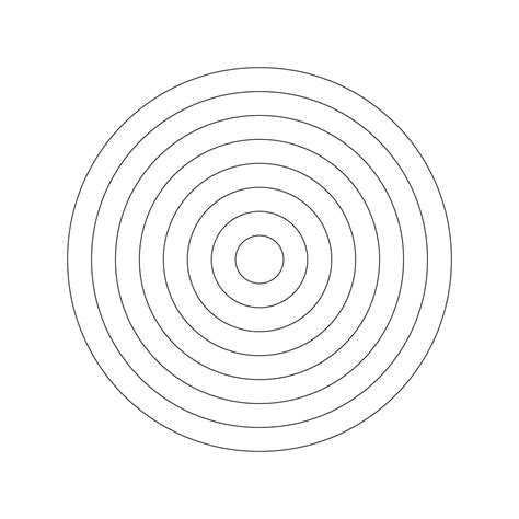 Polar Grid Of 7 Concentric Circles Wheel Of Life Habits Tracker Circle Diagram Divided On