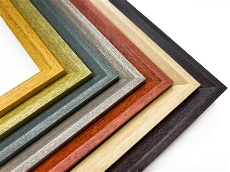 Mid Century Modern Picture Frames Stained Wood Neutral Organic Unique