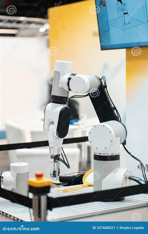 Automated Programmed Robotic Arm For Manufacturing And Industrial Lines Conveyor Belts Robot