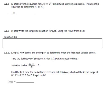 Solved Part Activity RLC Second Order Circuit Design Chegg Com