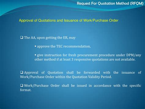 Ppt Request For Quotation Method Rfqm With Exercise And Direct