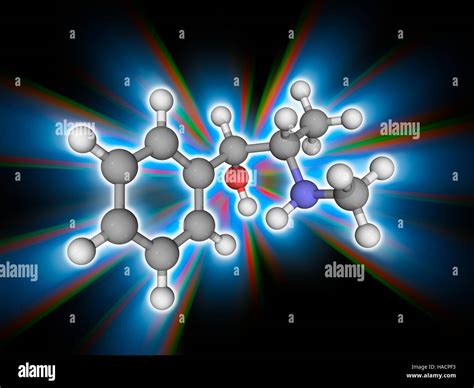 Pseudoephedrine Molecular Model Of The Drug Pseudoephedrine C10 H15 N O This Is A