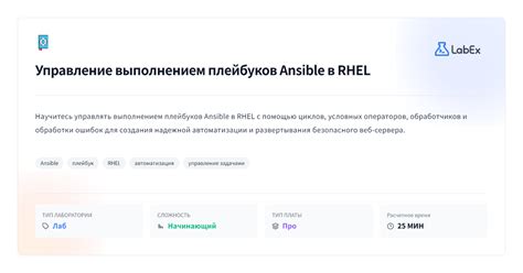 Управление выполнением плейбуков Ansible в Rhel Labex