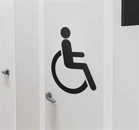 Vinilo Para Puerta Señal De Minusválido Tenvinilo