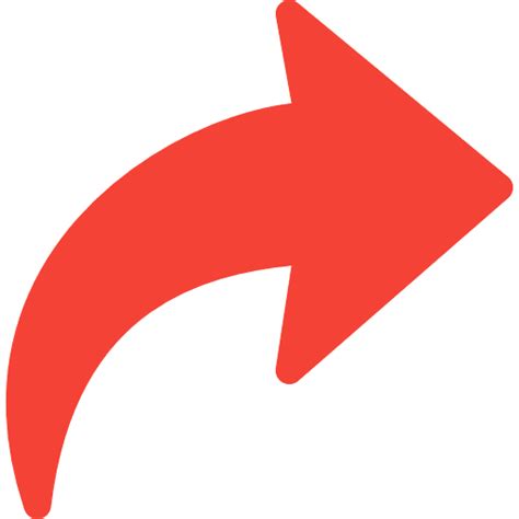 Curved Red Arrow