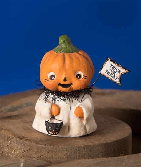 Trick Or Treat Pumpkinhead Cute Halloween Figurines By Raggedy Pants