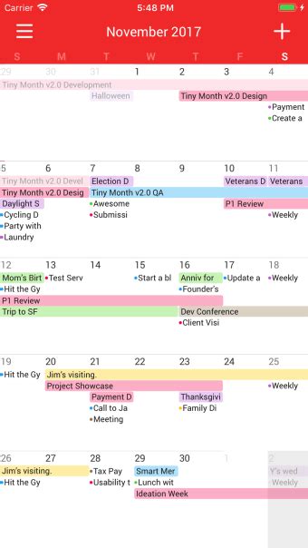 Iphone 용 Tiny Month Easy Calendar 다운로드