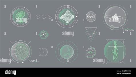Circular Vector Infographic Elements For Sci Fi Interface Stock Vector