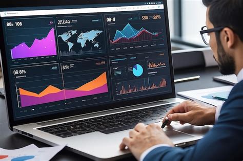 Premium Photo Data Analyst Working On Business Analytics Dashboard With Charts Metrics And Kpi
