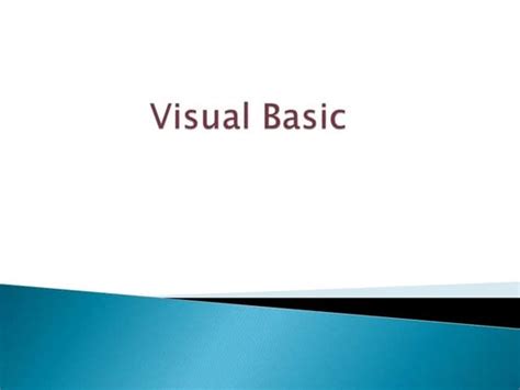 Toolbox And Its Properties In The Visual Basic Ppt