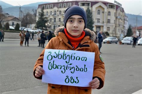 ყარაბაღში აქციაზე პლაკატები ქართულ ენაზეც გამოიტანეს Netgazeti