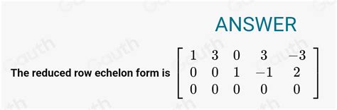 solved put the following system in rref show your row operations w