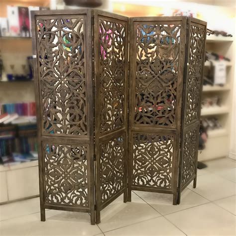 Ширма різьблена з мангового дерева 200х182 см Shamanshop 28034c купити онлайн на Rozetka