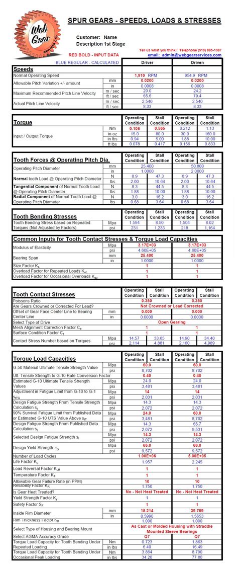 Excel Based Gear Design Software Webgearservices Excel Based Gear Design Software Webgearservices