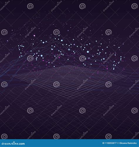 Big Data Stream Futuristic Infographic Stock Vector Illustration Of Abstract Geometric 110055877
