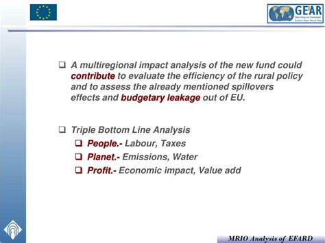 ppt where have all the funds gone multiregional input output analysis of the eafrd