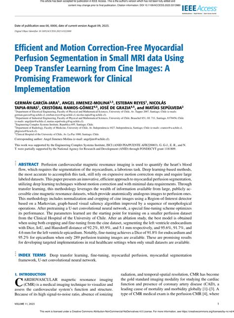 pdf efficient and motion correction free myocardial perfusion