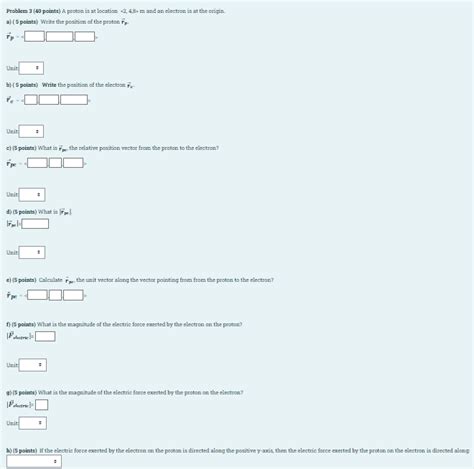 Solved Problem Points A Proton Is At Location M Chegg Com