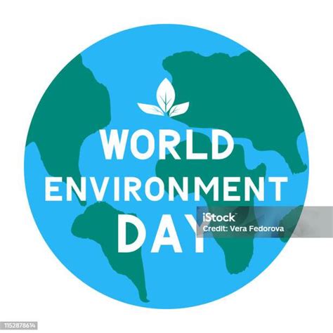 세계 환경의 날 로고 생태 개념 타이포 그래피 포스터입니다 로고 디자인 배너 전단지 서명 인사말 카드 등을 위한 벡터 템플릿을 쉽게 편집 할 수 있습니다 6월에 대한 스톡