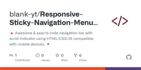 Github Blank Ytresponsive Sticky Navigation Menu With Scroll