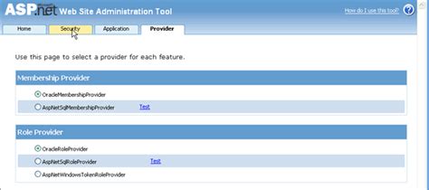 using oracle providers for asp